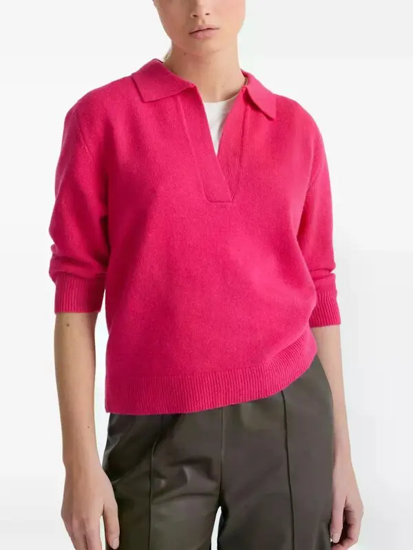 YVES SALOMON Knitted Polo Shirt