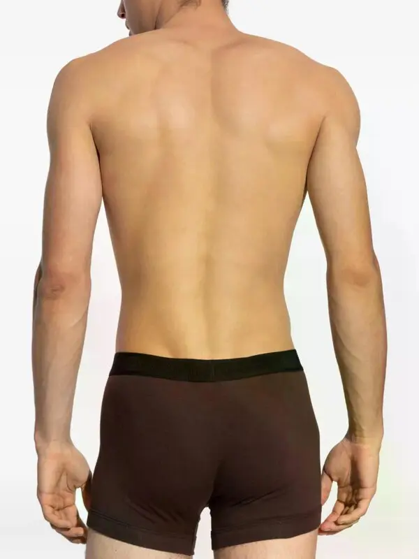 TOM FORD Logo-waistband Boxer - Brown