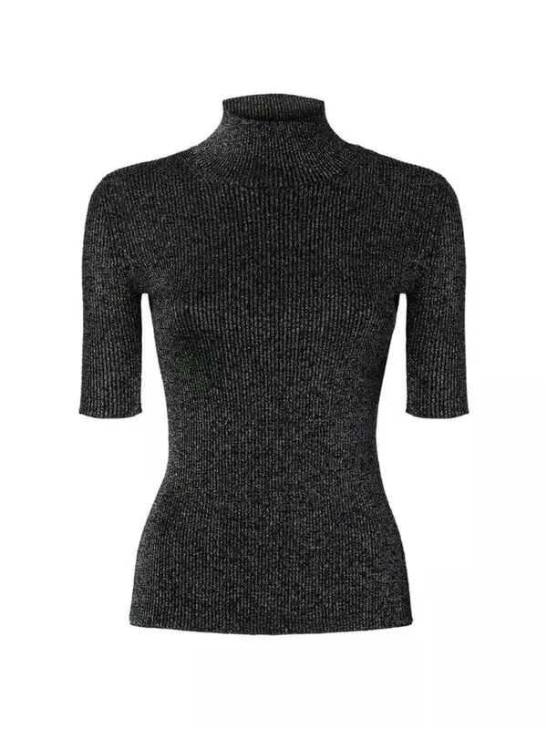 Missoni Metallic-effect Ribbed-knit Top - Black