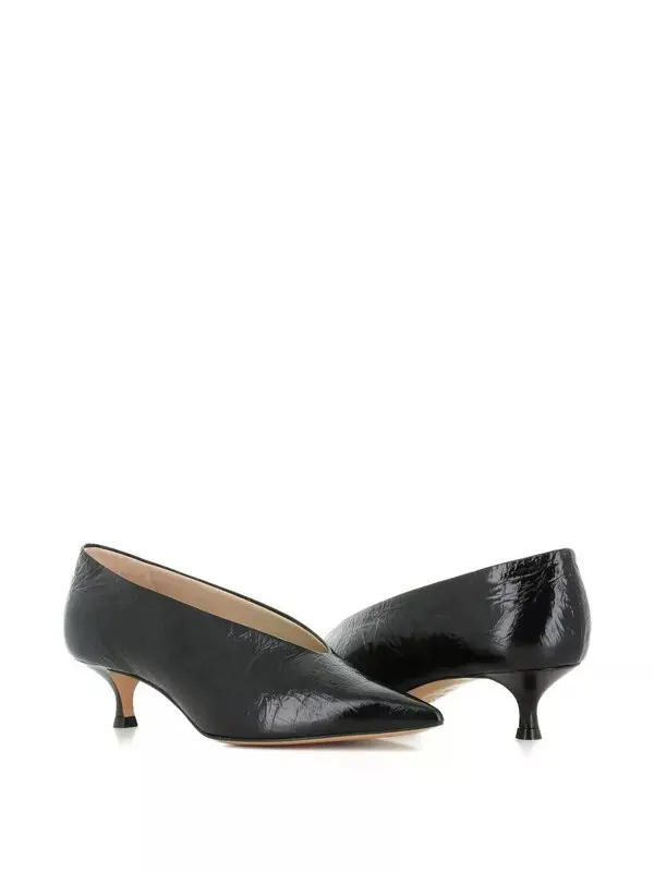 Le Monde Beryl Pointed-toe Leather Pumps - Black