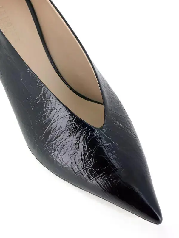 Le Monde Beryl Pointed-toe Leather Pumps - Black
