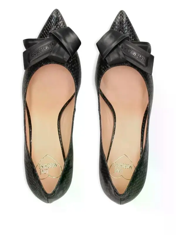 Moschino Snakeskin Bow Pumps
