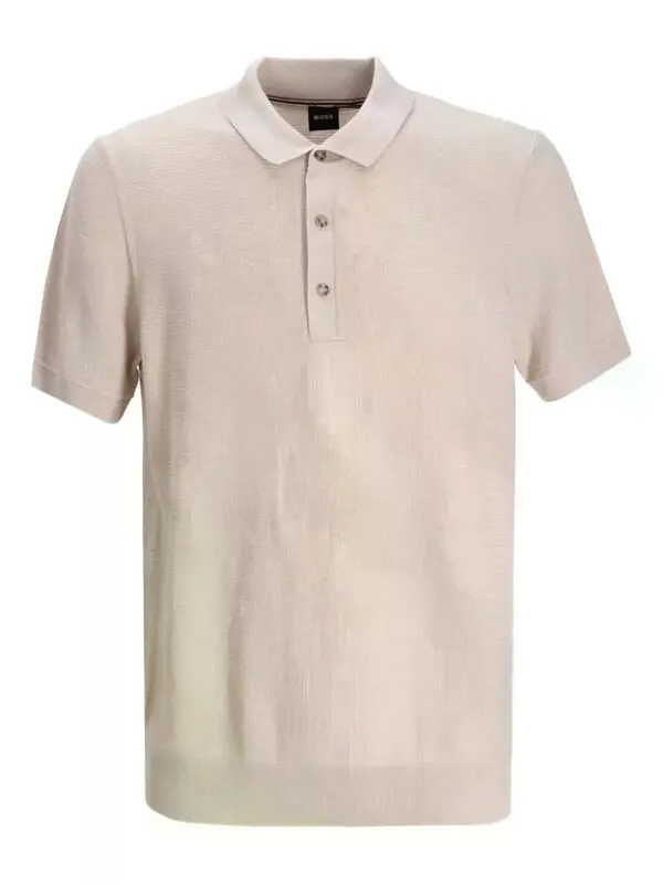 BOSS Button-placket Polo Shirt - Neutrals