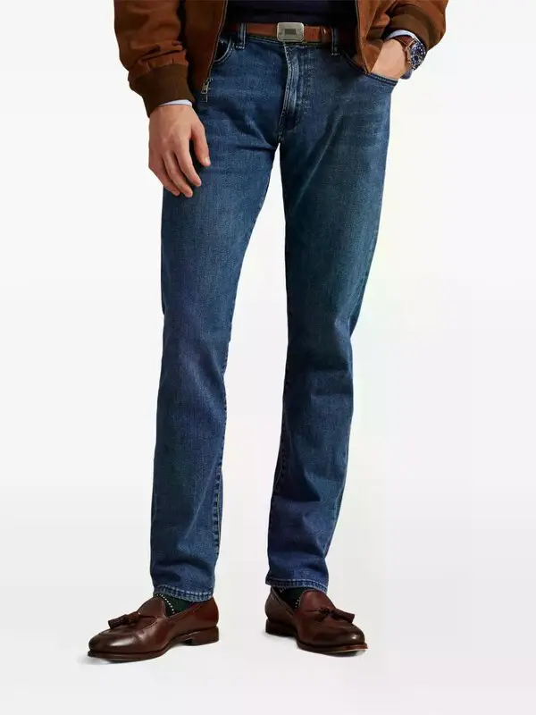 Polo Ralph Lauren Embroidered-logo Jeans - Blue