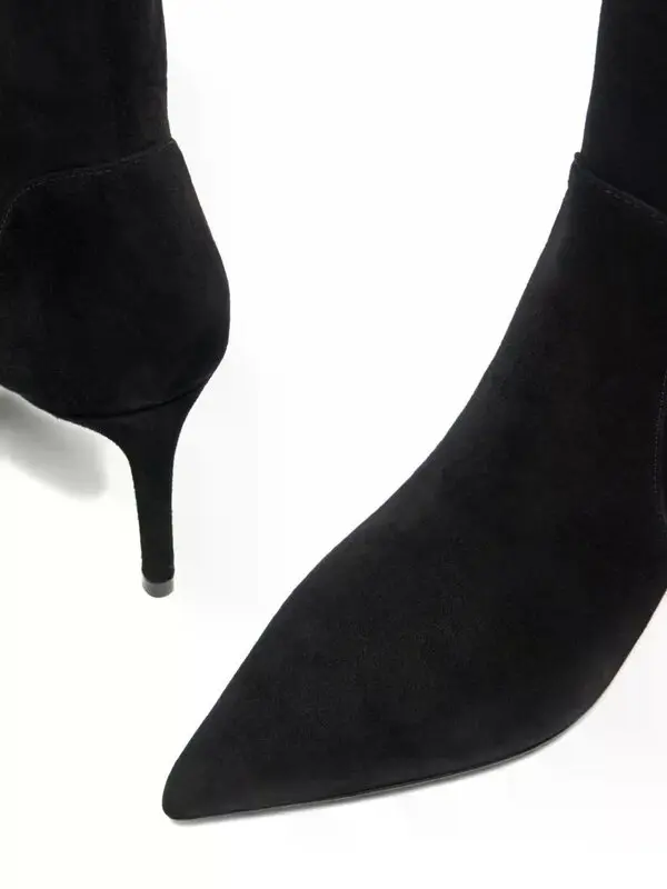 STUART WEITZMAN 75mm Zip-detail Pointed-toe Boots - Black