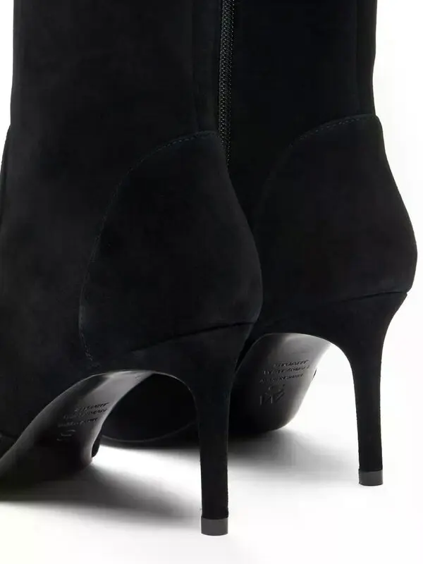 STUART WEITZMAN 75mm Zip-detail Pointed-toe Boots - Black