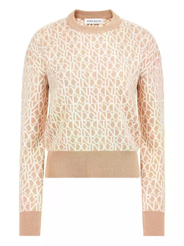 Nina Ricci Monogram Wool Sweater - Neutrals