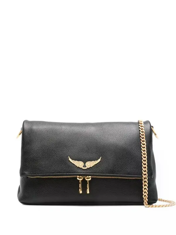 Zadig&Voltaire Rocky Grained-leather Shoulder Bag - Black