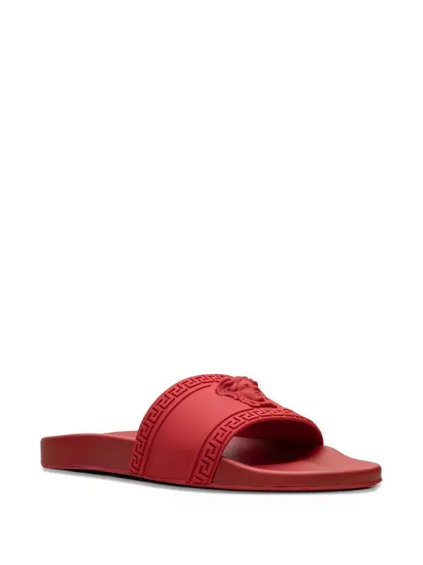 Versace Palazzo Medusa Pool Slides - Red