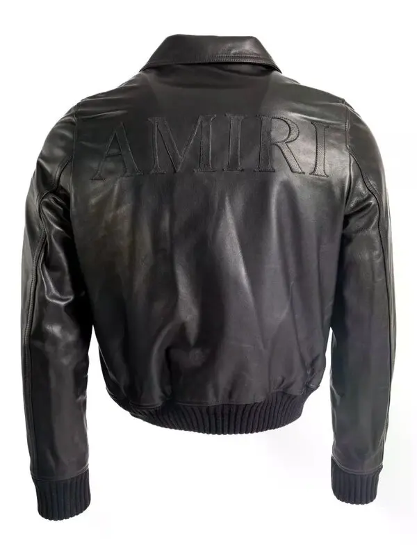 Amiri Leather Zip-front Bomber Jacket