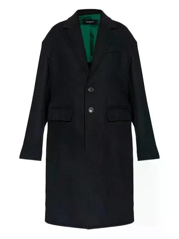 Dsquared2 Buttoned Wool-blend Coat - Black