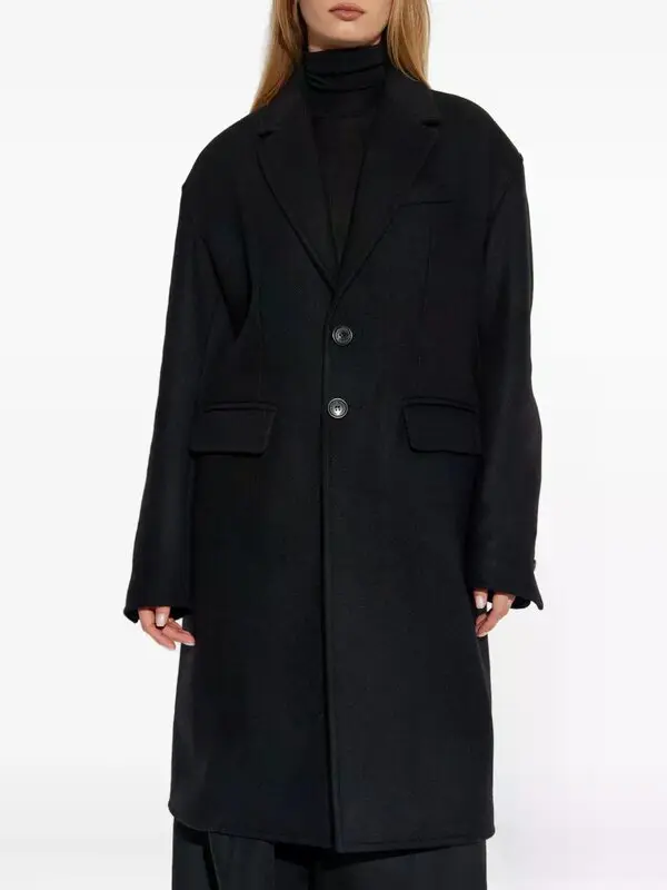 Dsquared2 Buttoned Wool-blend Coat - Black