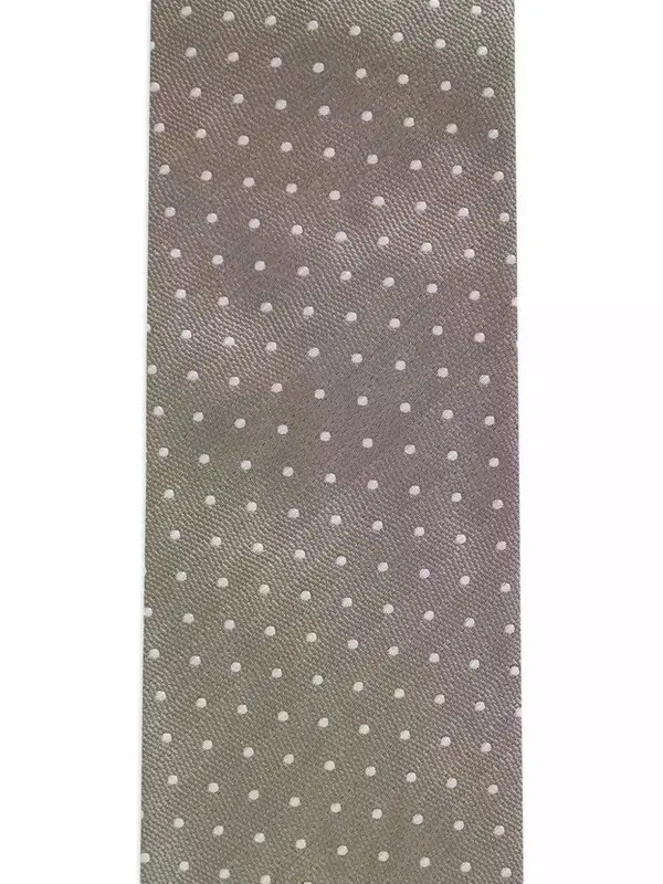 TOM FORD Polka-dot Silk Neck Tie - Grey