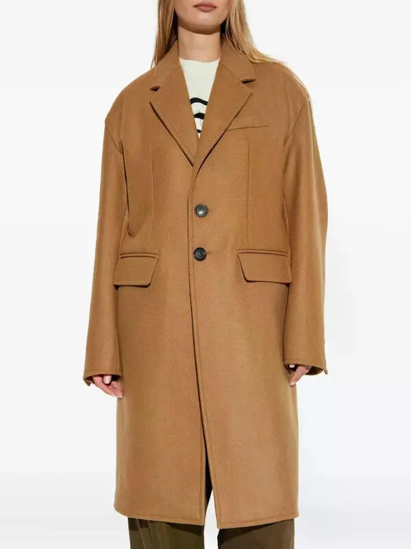 Dsquared2 Button-fastening Wool-blend Coat - Neutrals