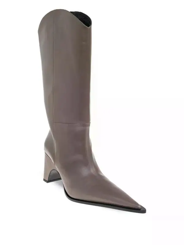 Coperni Leather Mid-calf Boots - Neutrals