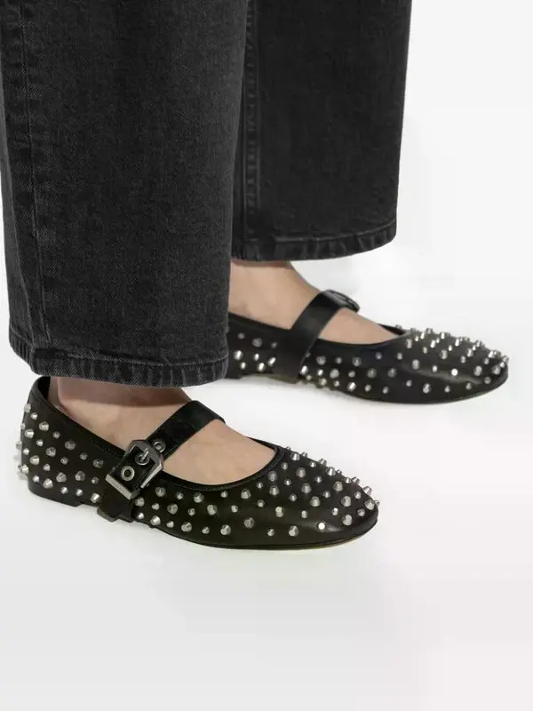 ALLSAINTS Studded Ballet Flats - Black
