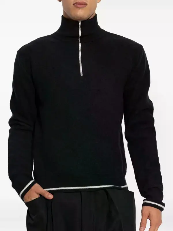 MAISON MARGIELA High-neck Front-zip Sweater