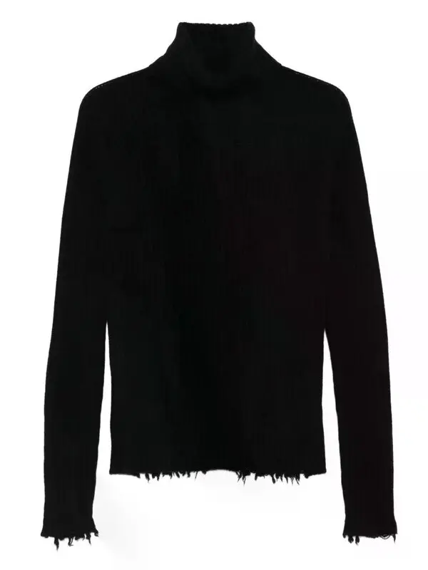 UMA WANG Ribbed Frayed-edge Sweater