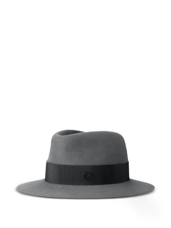 MAISON MICHEL Virginie Fedora Hat - Grey