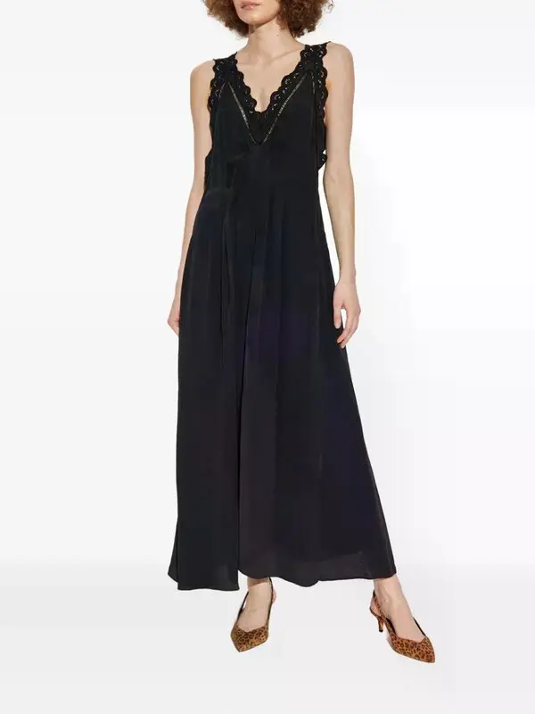 lace bodice midi dress Baltic Born Womens Darcy Tulle Midi Dress | Black