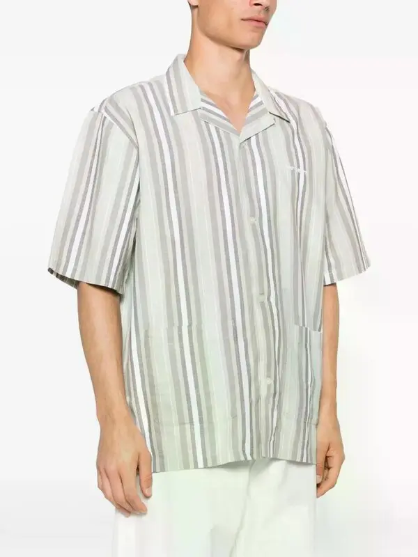 Carhartt Work In Progress Folsey Striped Short-sleeve Shirt - Green