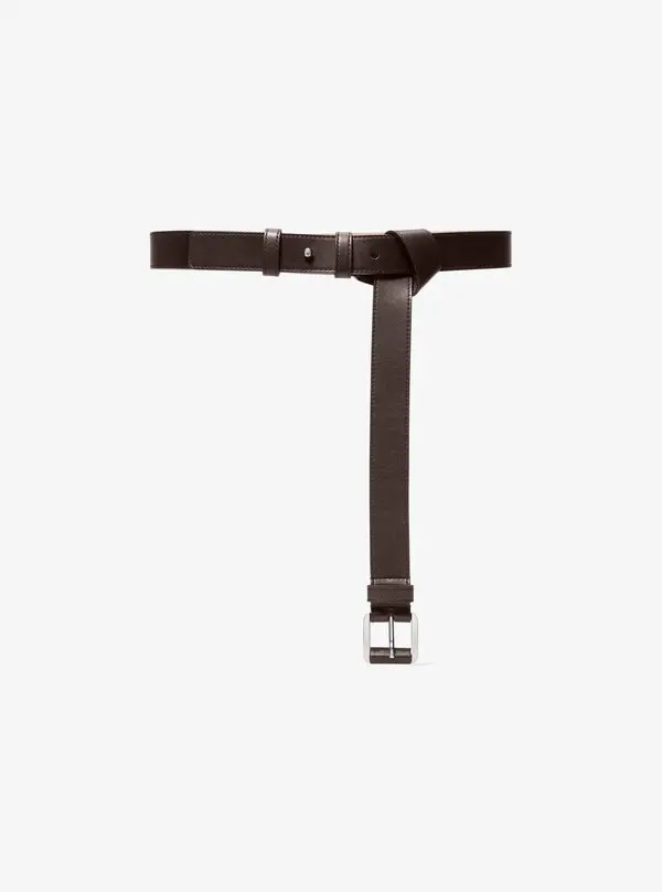 Michael Kors Kaitlin Leather Trouser Belt - Brown