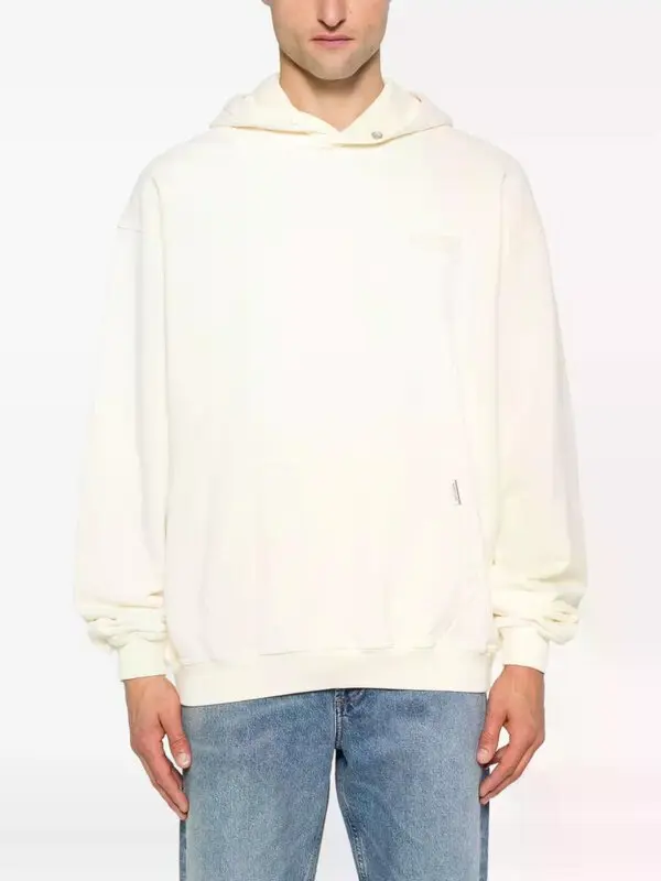 REPRESENT Cotton Hoodie With Kangaroo Pocket - Neutrals