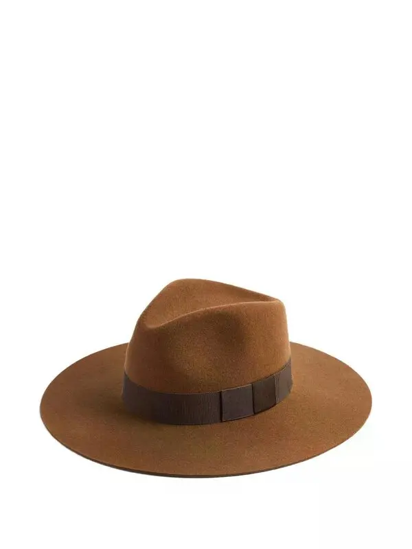 Nina Ricci Wool Fedora Hat - Brown