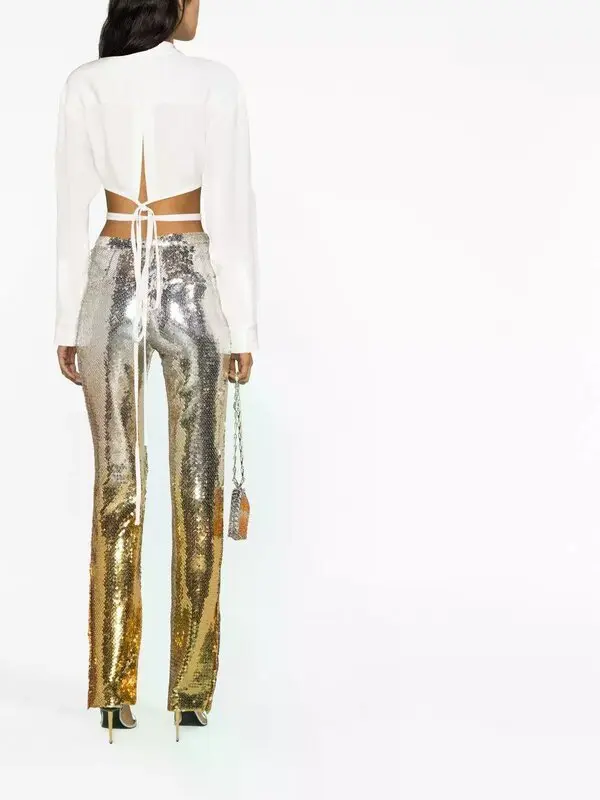 Rabanne Sequin-embellished Slim-fit Trousers