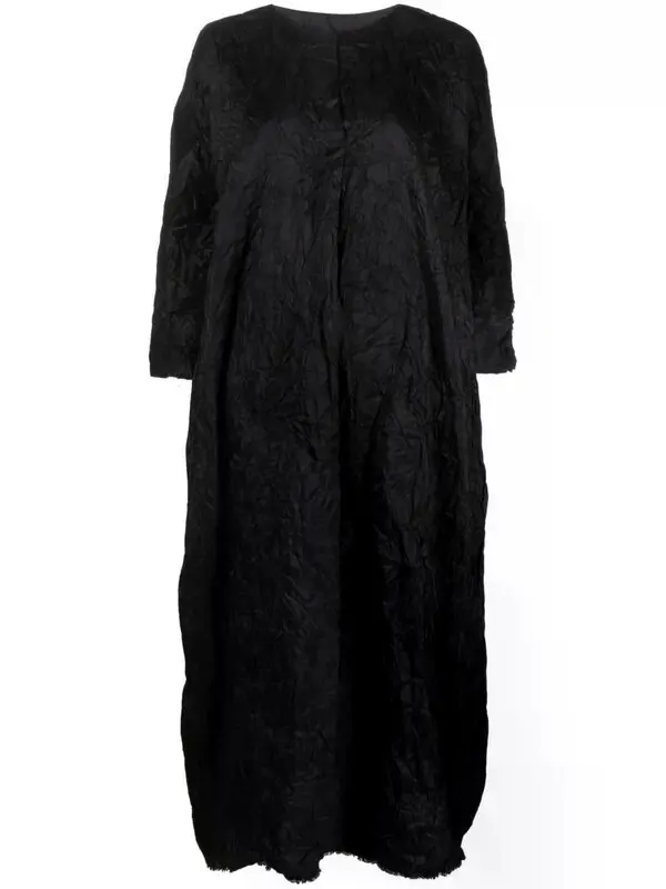 DANIELA GREGIS Crinkled Silk Midi Dress