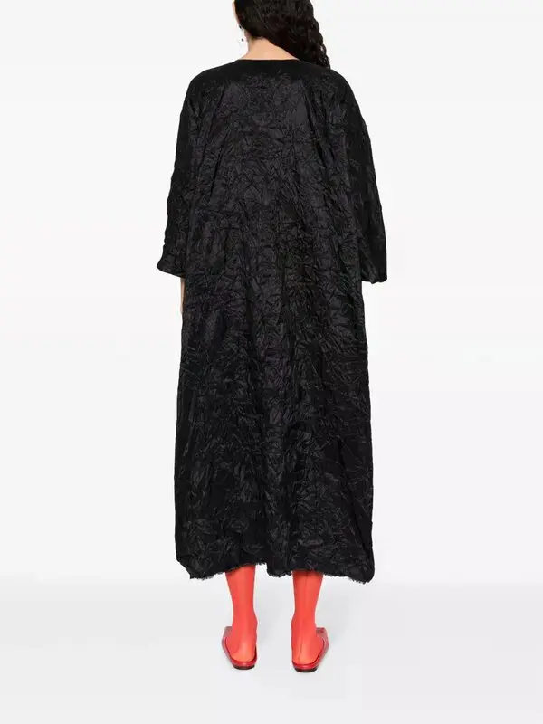 DANIELA GREGIS Crinkled Silk Midi Dress