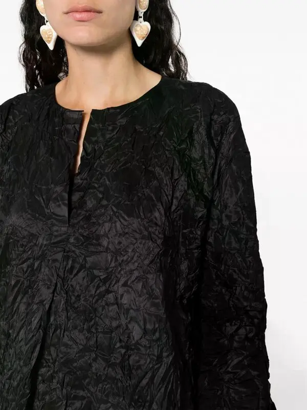 DANIELA GREGIS Crinkled Silk Midi Dress