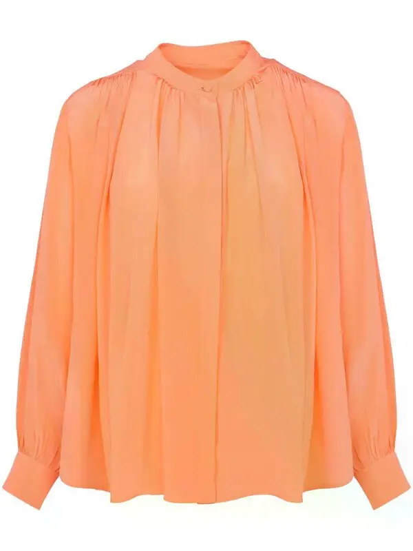 YVES SALOMON Pleated Silk Shirt
