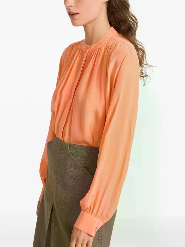 YVES SALOMON Pleated Silk Shirt
