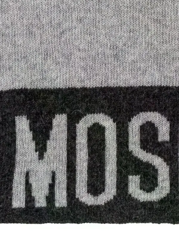 Moschino Logo-detail Scarf - Grey