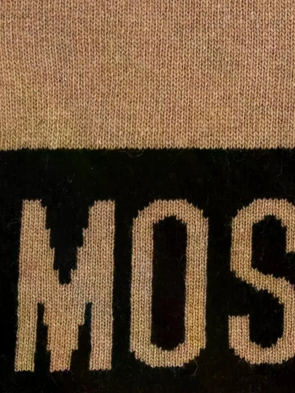 Moschino Logo-detail Scarf - Brown