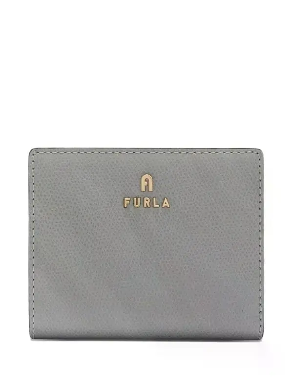 Furla Camelia Logo Leather Wallet - Grey