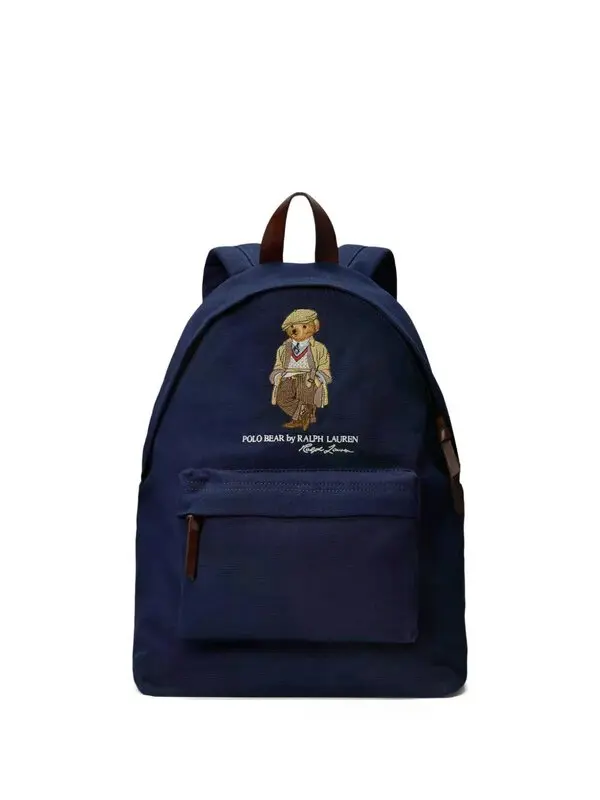 Polo Ralph Lauren Polo Bear Embroidered Canvas Backpack - Blue