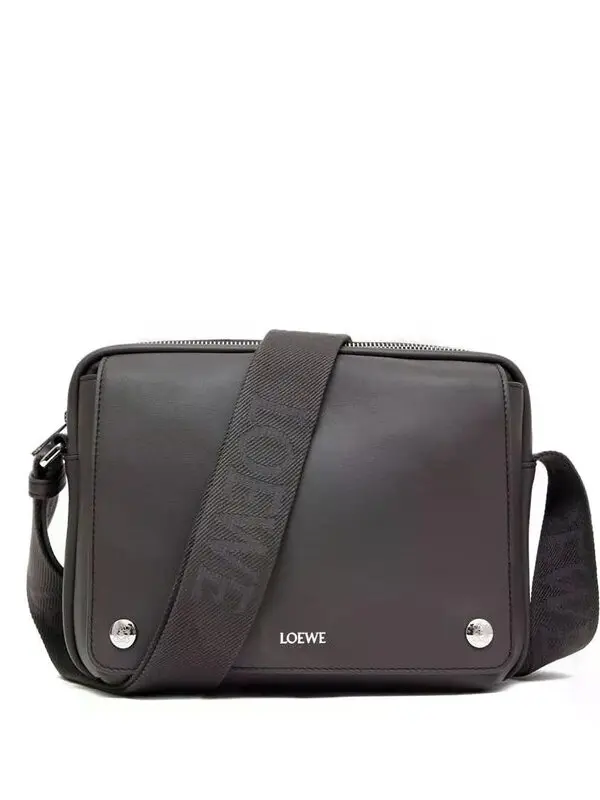 Loewe Logo-plaque Shoulder Bag - Grey