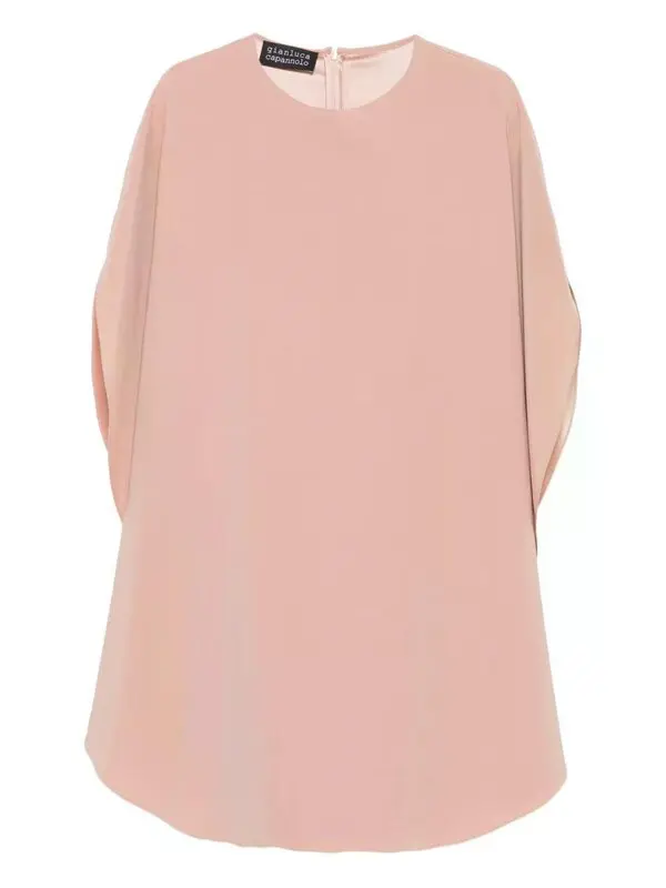 GIANLUCA CAPANNOLO Crew-neck Midi Dress With Split Sleeves - Pink