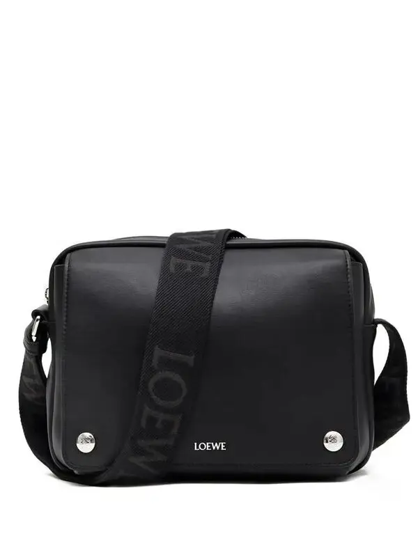 Loewe Logo-plaque Shoulder Bag - Black