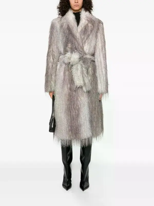 Giuseppe Di Morabito Belted Faux-fur Coat