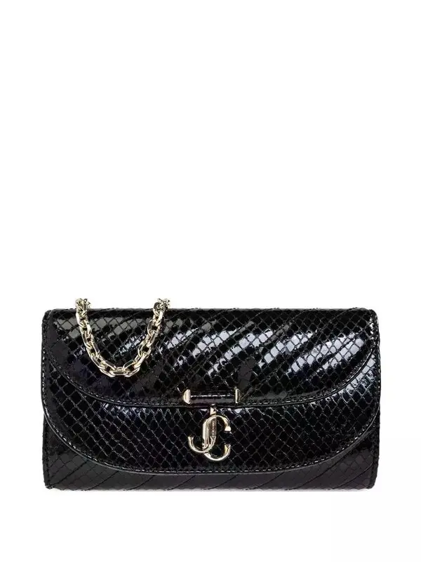 JIMMY CHOO Curve Chain Wallet - Black
