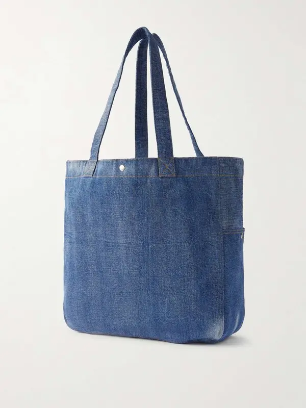 Celine Logo-embossed Denim Tote Bag