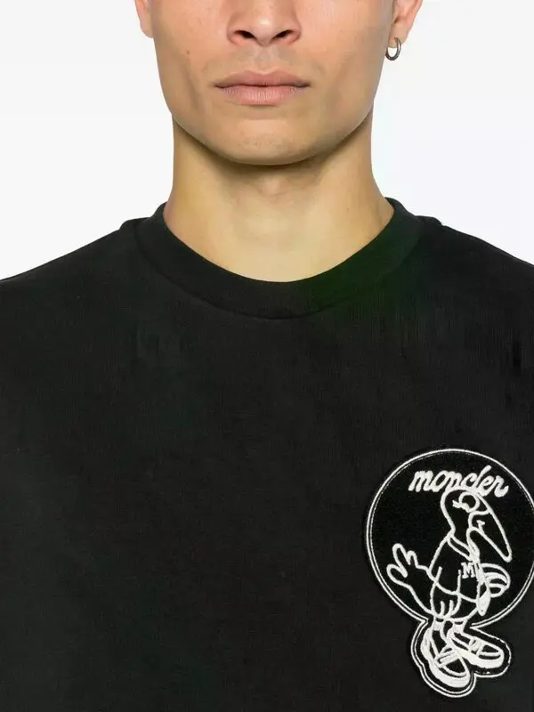 Moncler Embroidered Logo Sweatshirt - Black