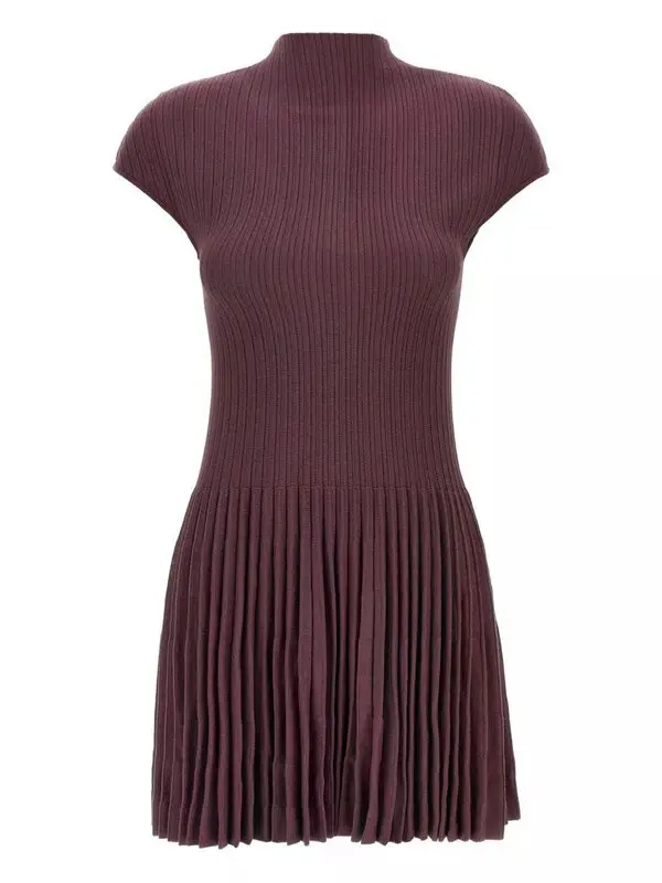 Magda Butrym Ribbed Pleated Mini Dress