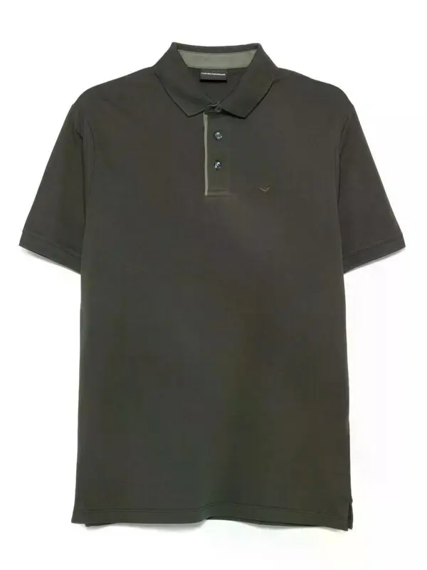 Emporio Armani Embroidered-detail Polo Shirt - Green