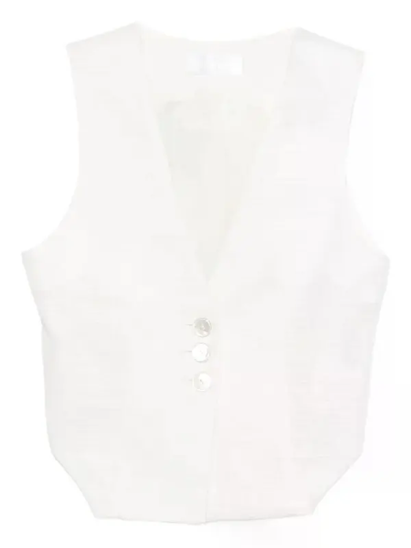 RXQUETTE Sleeveless Button-fastening Waistcoat - White