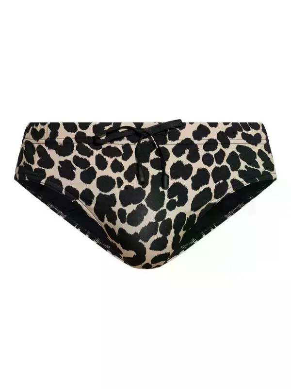 Balmain Leopard-print Swim Trunks - Neutrals