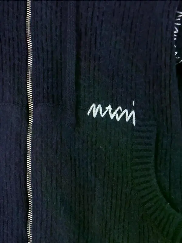 Marni Hooded Zip-up Cardigan - Blue
